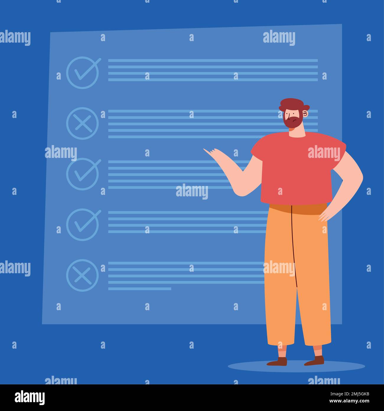 bearded man with test template character Stock Vector Image & Art - Alamy