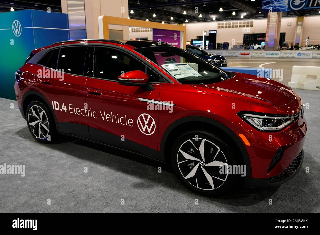 The Volkswagen ID.4 displayed at the Philadelphia Auto Show, Friday ...