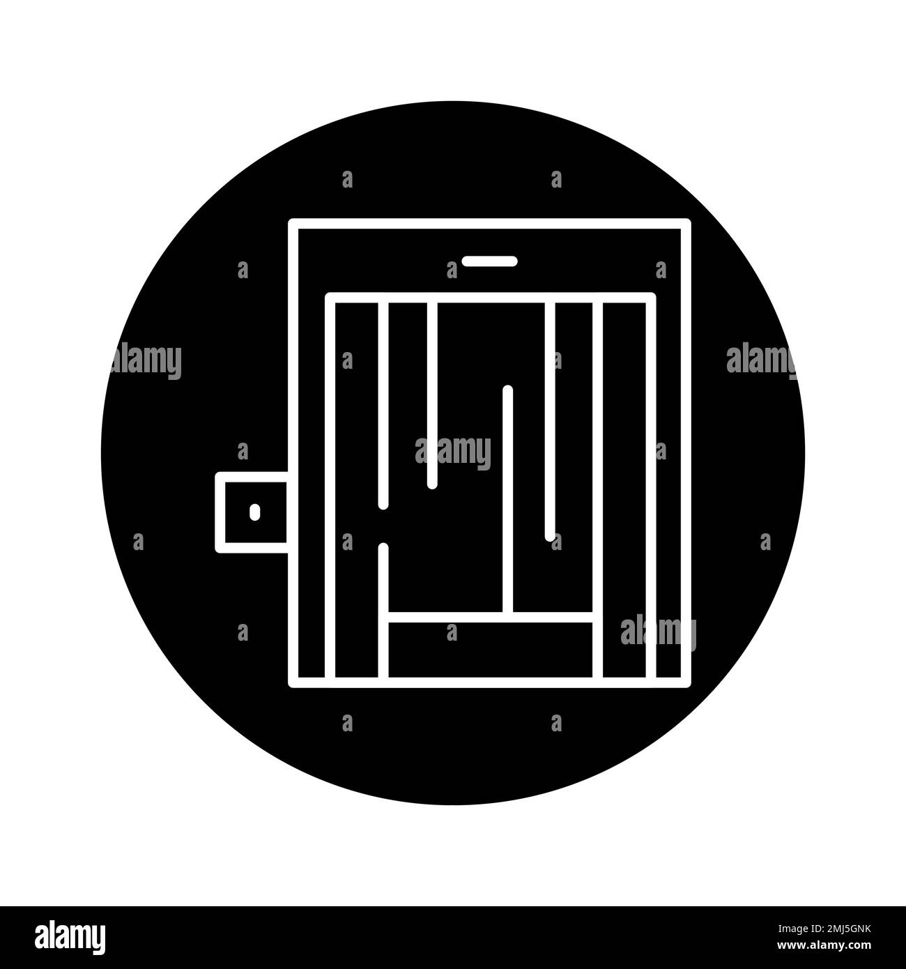 Lift color line icon. Disability. Isolated vector element. Outline ...
