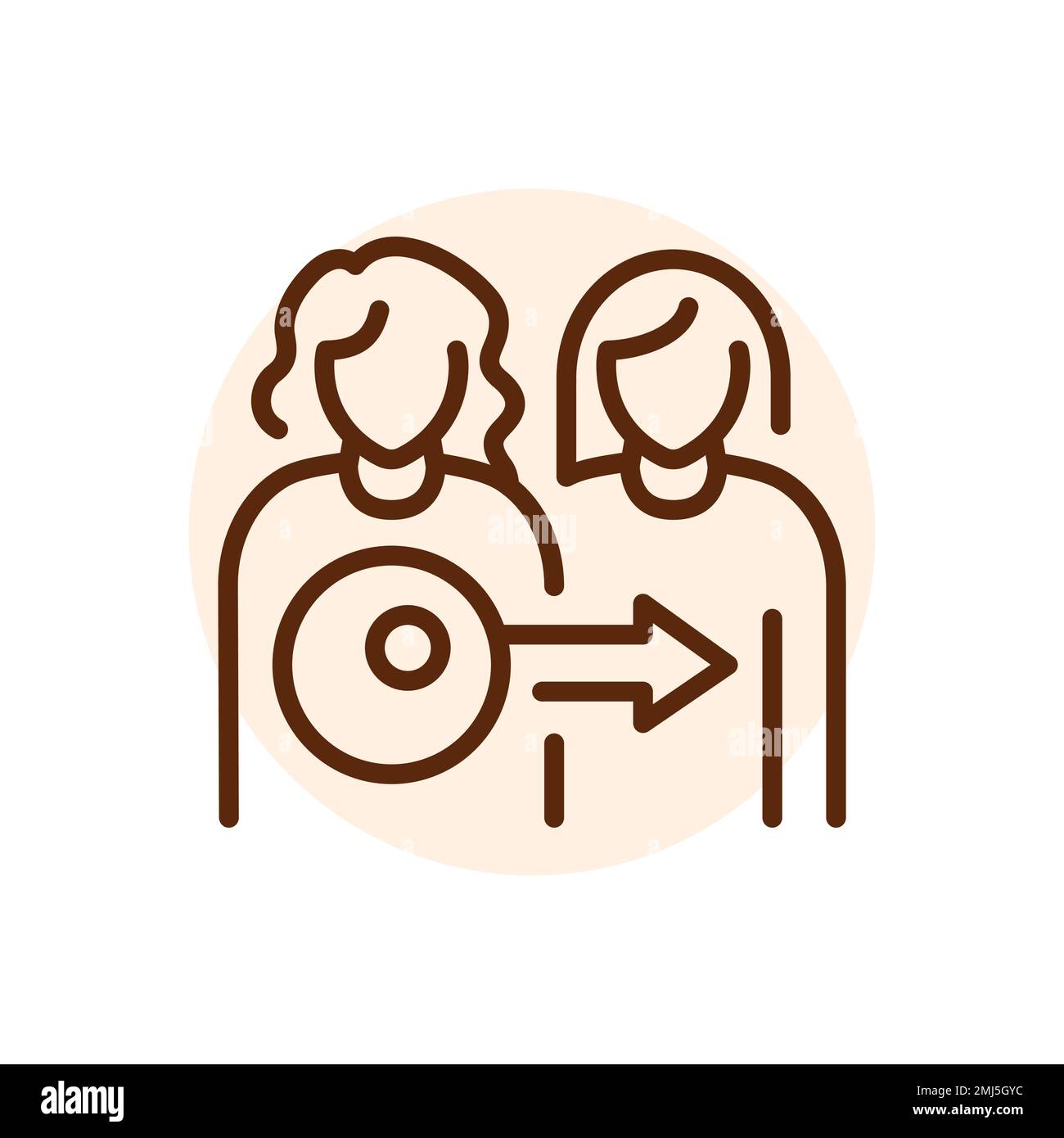 Egg donor black line icon. Fertilization. Pictogram for web page Stock ...
