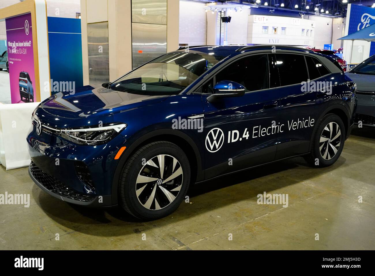 The Volkswagen ID.4 displayed at the Philadelphia Auto Show, Friday ...