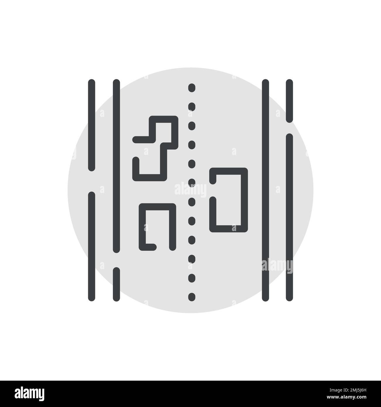 Asphalt patches on the road сolor line icon. Road construction ...