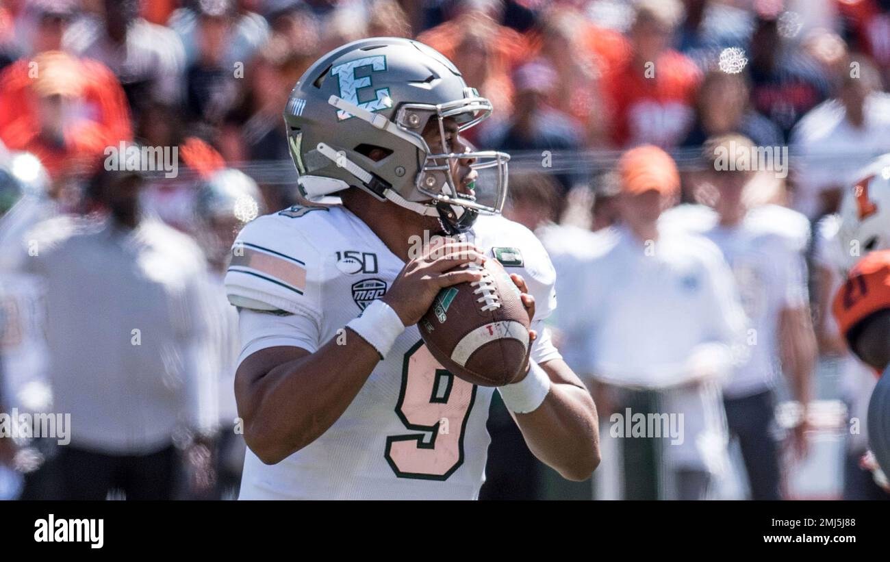 Eastern Michigan quarterback Mike Glass III (9) in the second half of a ...