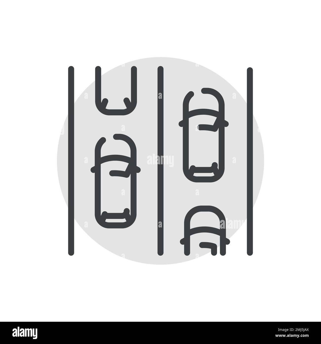 Auto traffic jams сolor line icon. Road construction. Pictogram for web ...