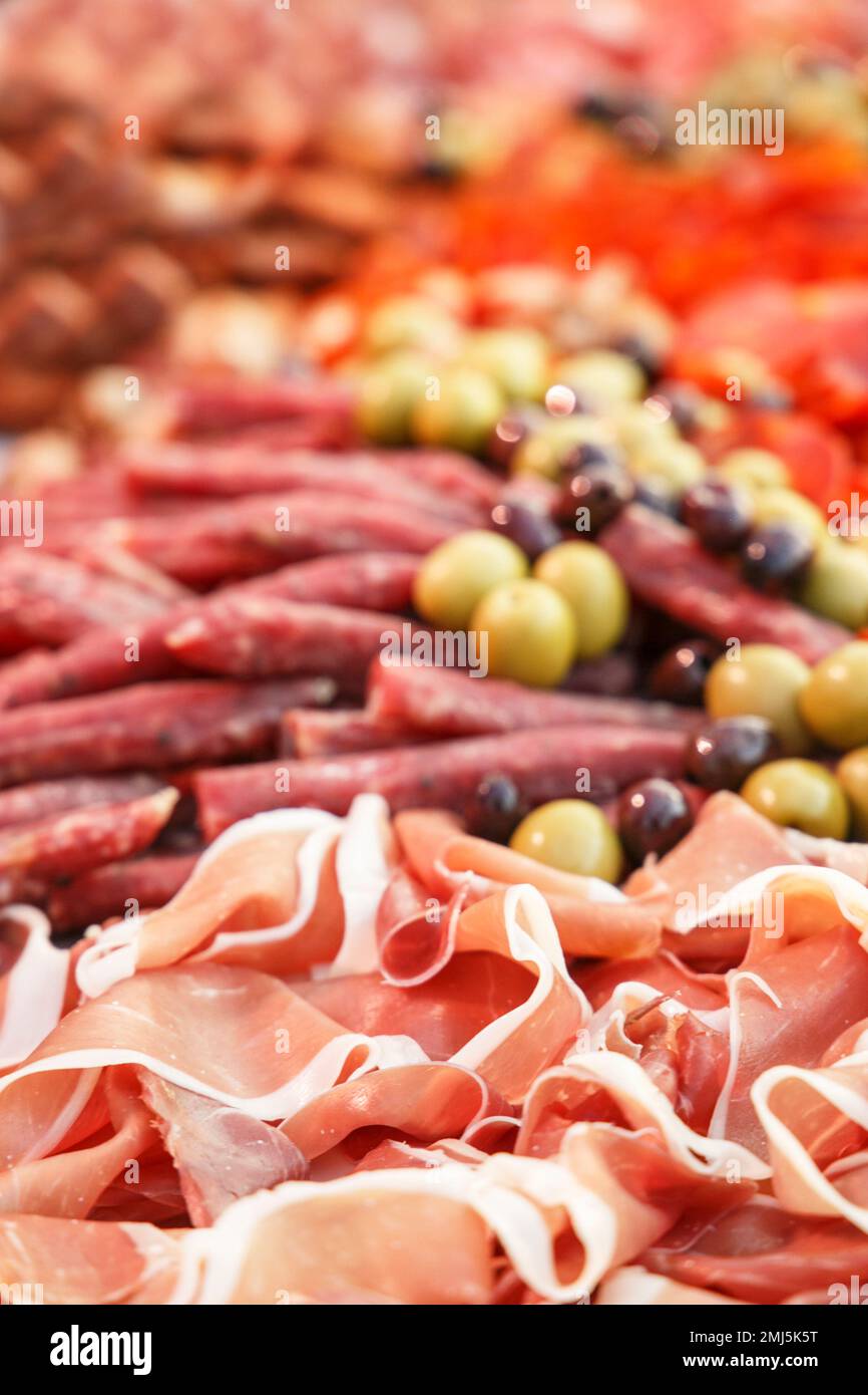 Corporate Event with Food and Drinks Stock Photo - Alamy