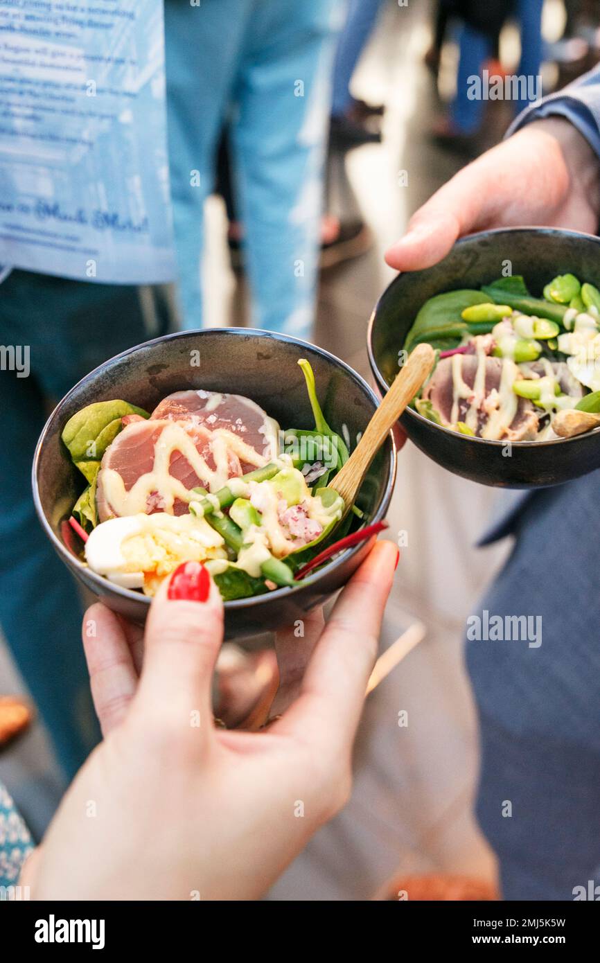 Corporate Event with Food and Drinks Stock Photo - Alamy