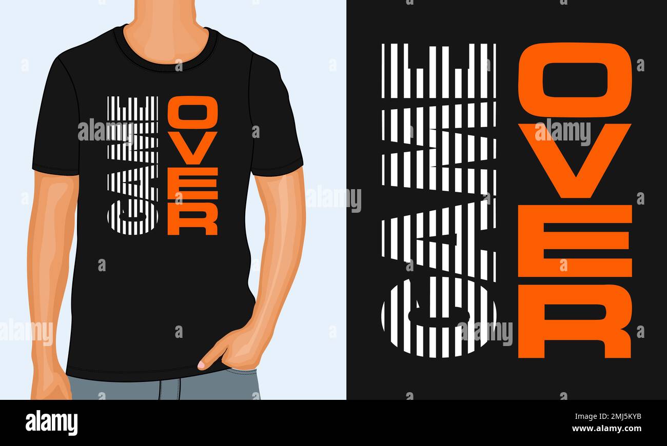 Game over Typography t-shirt Chest print design Ready to print on ...