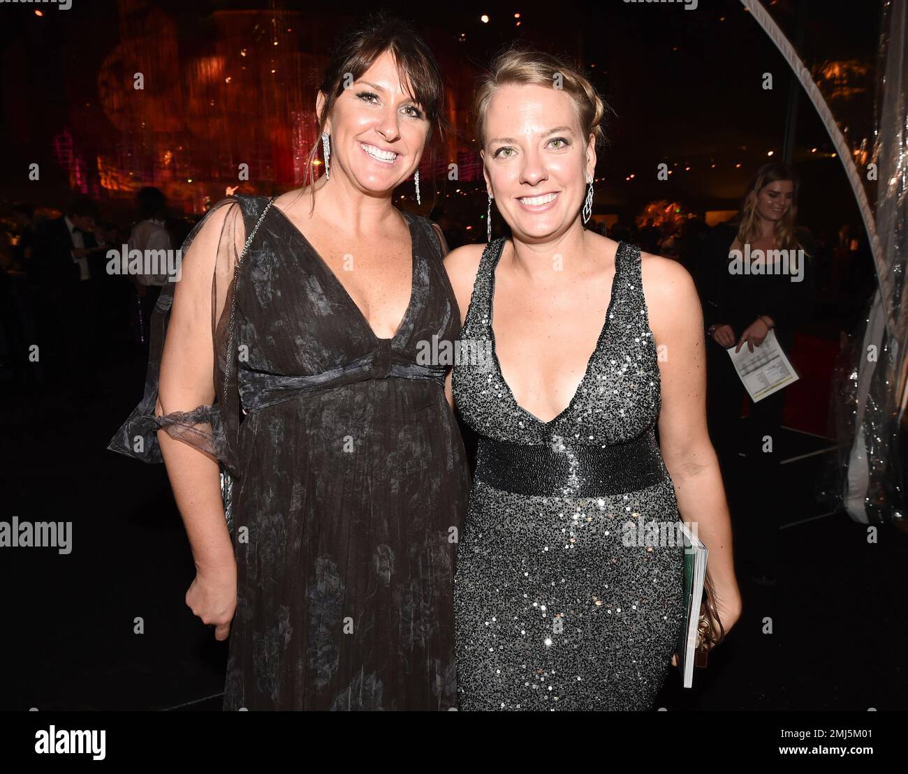 Molly Connors, left, and Amanda Bowers attend the Governors Ball during ...