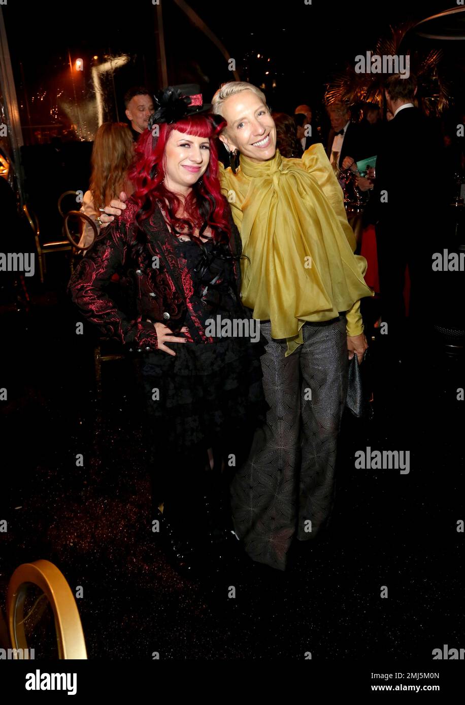 Laura Bing, left, and Michele Clapton, winner of the award for ...