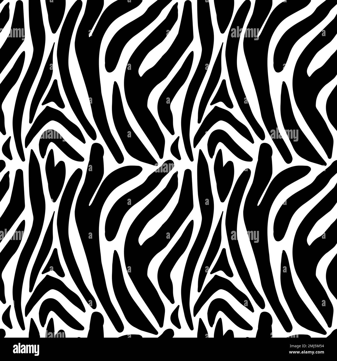 Seamless vector black and white zebra fur pattern. Stylish wild zebra ... Seamless vector black and white zebra fur pattern. Stylish wild zebra ...