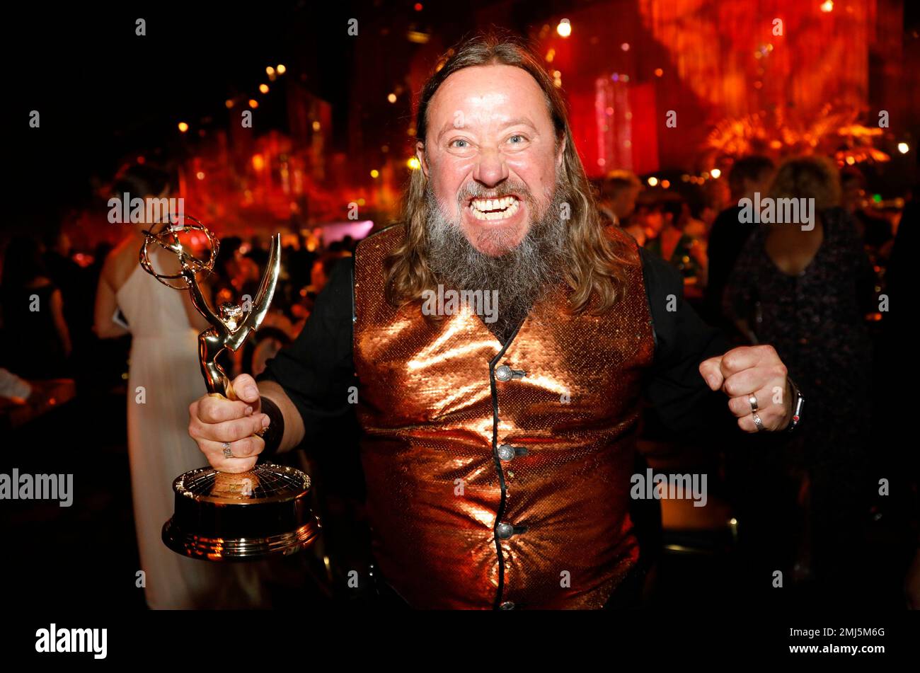 Sam Conway, the winner of the award for outstanding special visual ...