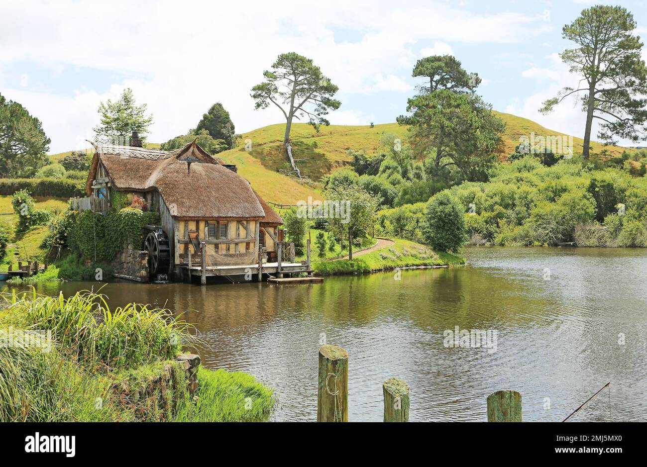 Mill house on the lake - Hobbiton - Matamata, New Zealand Stock Photo ...
