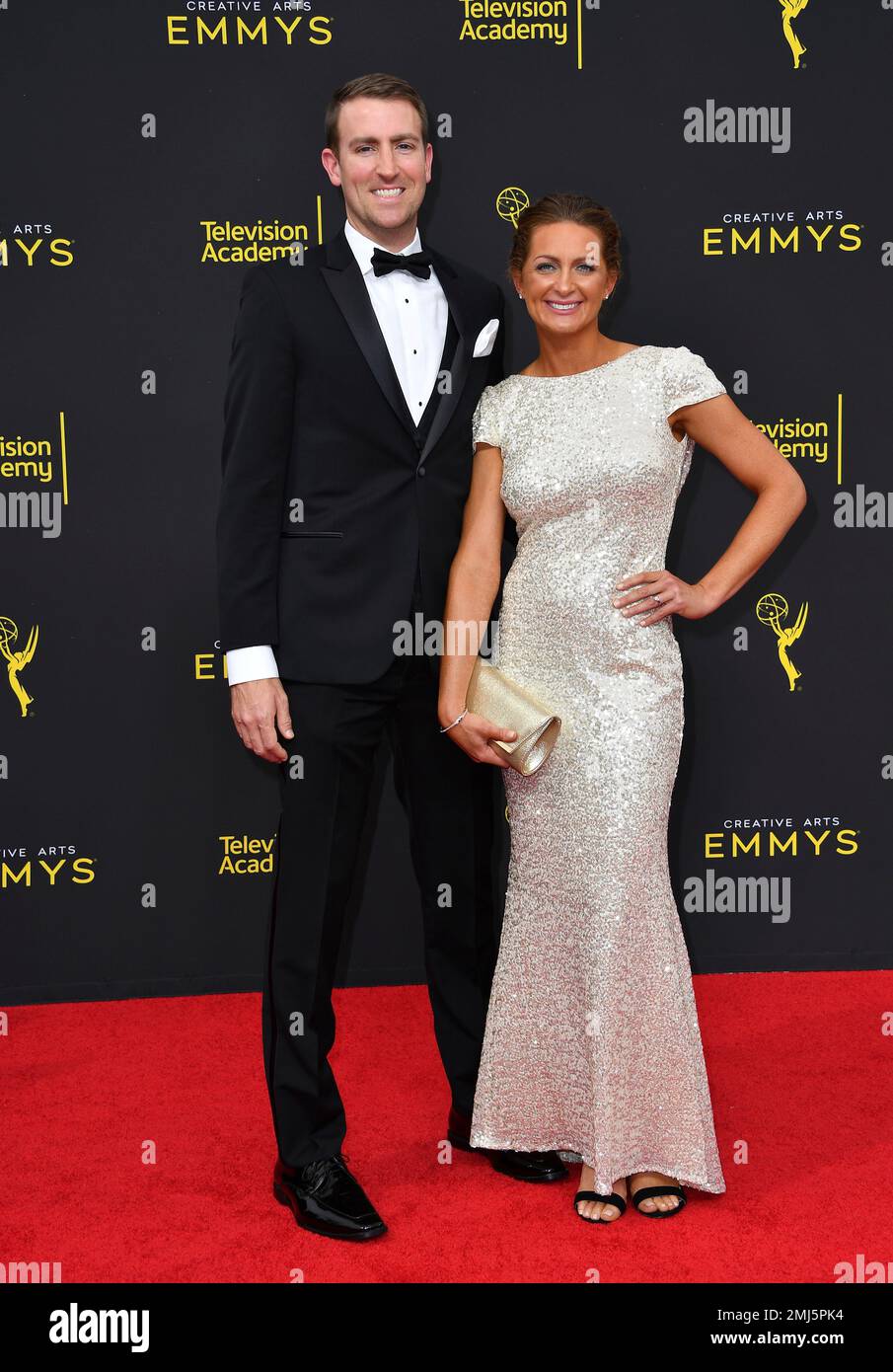 Zach Bennett, left, and Tara Feldstein Bennett arrive at night two of ...