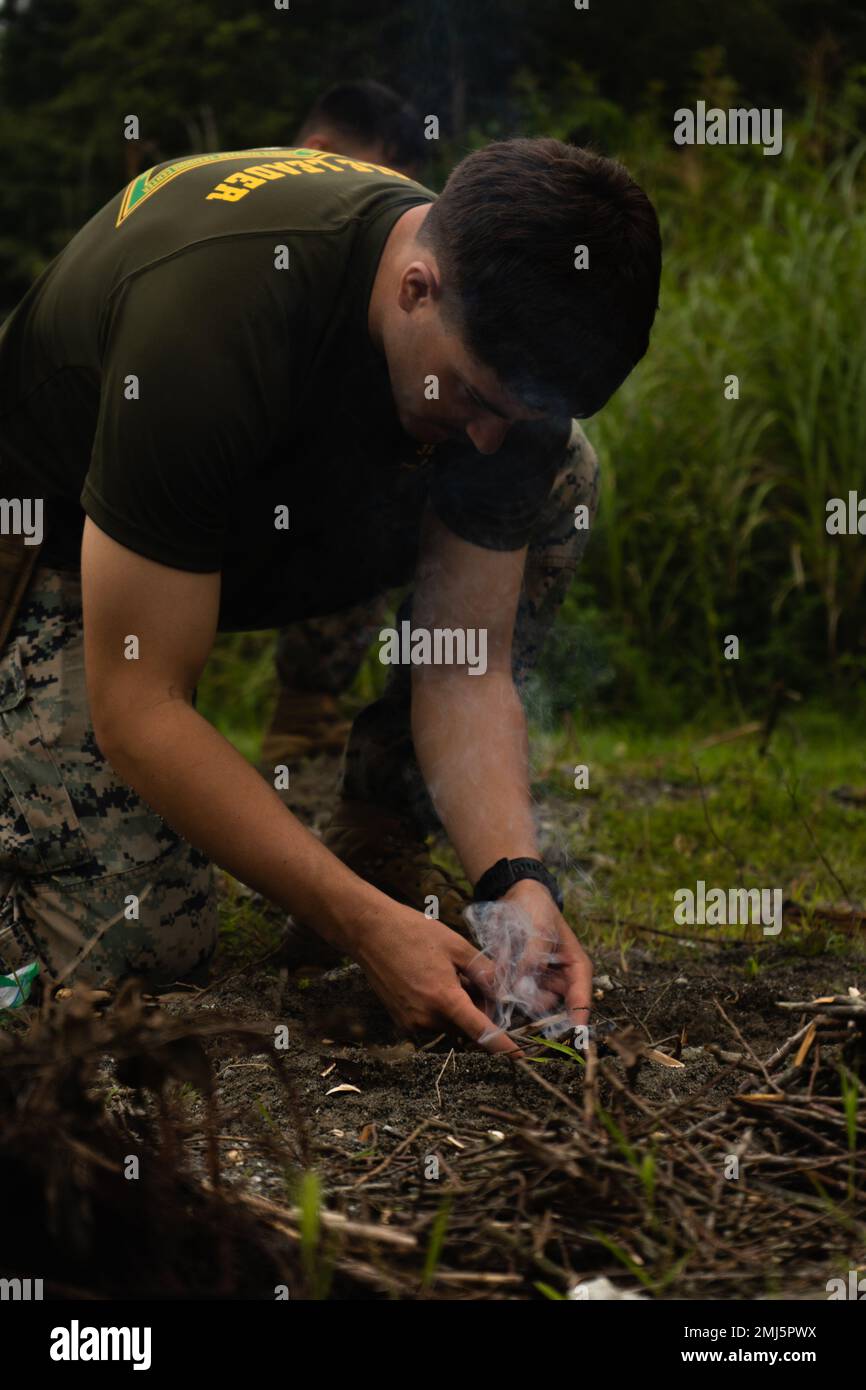 U.S. Marine Corps Cpl. Joseph Whitte, a mortarman with 3d Battalion, 3d ...