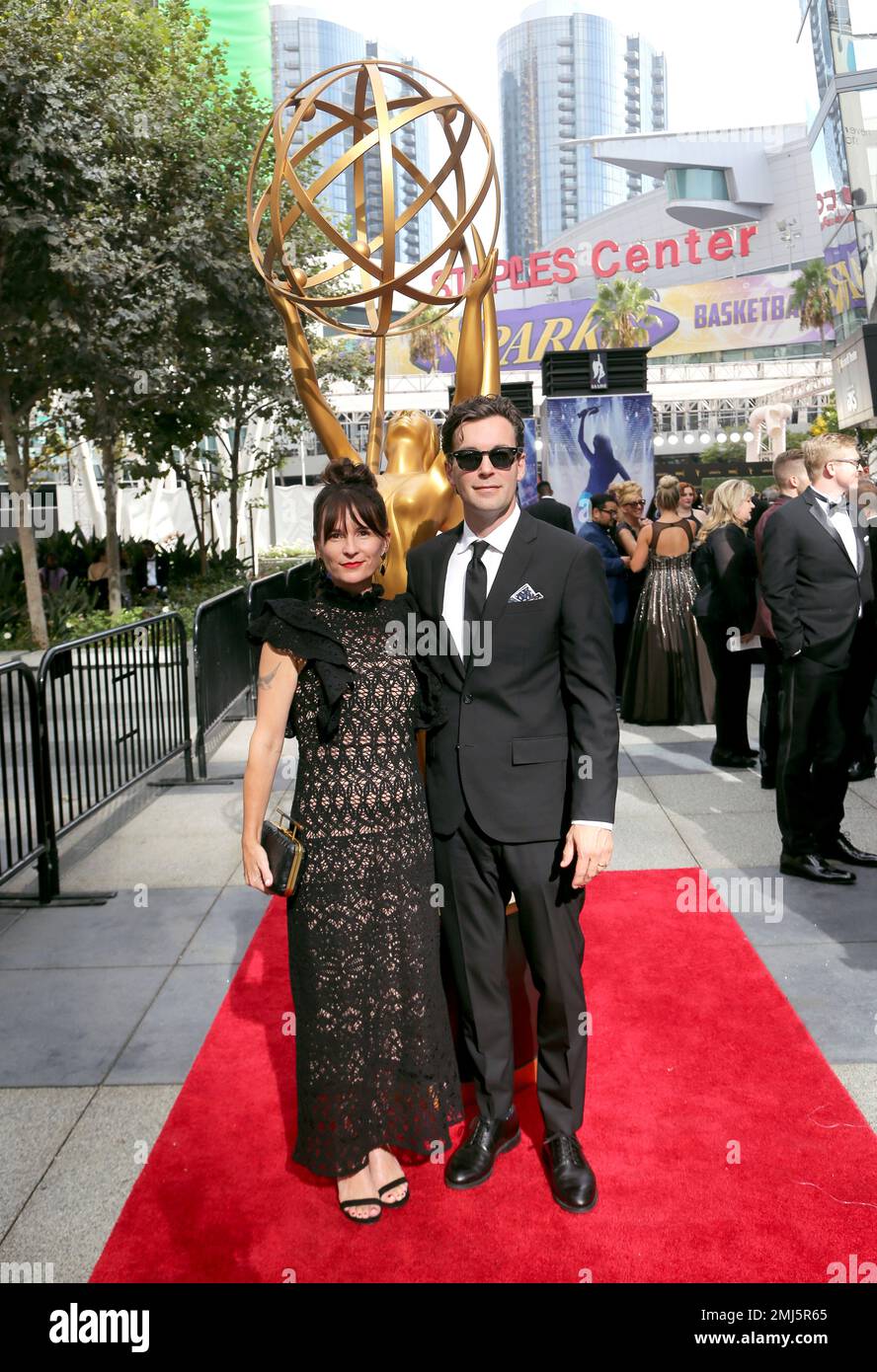 EXCLUSIVE - Johana Lovitt, left, and Eric Schoonover arrive at night ...