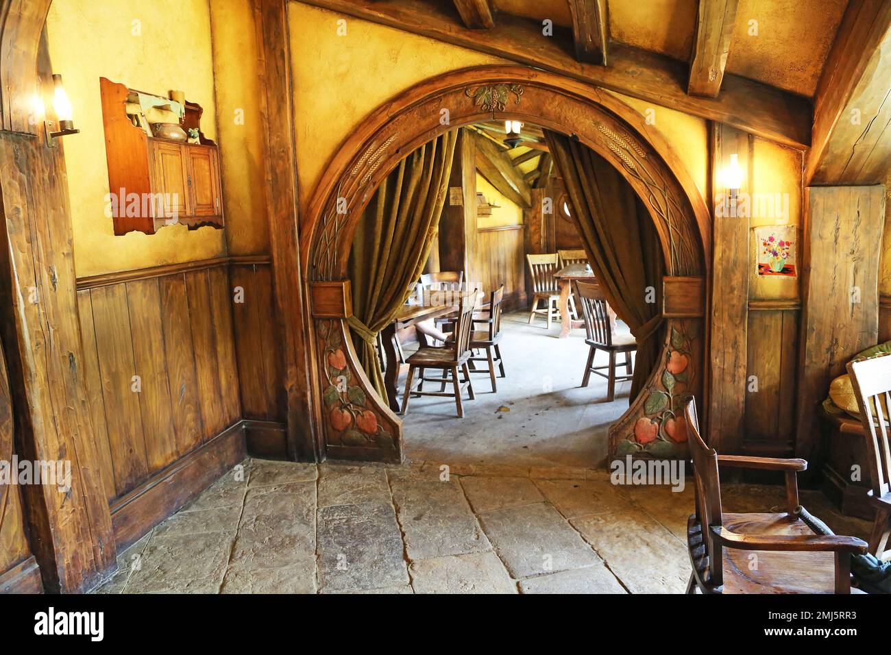Inside Green Dragon Inn - Hobbiton - Matamata, New Zealand Stock Photo ...