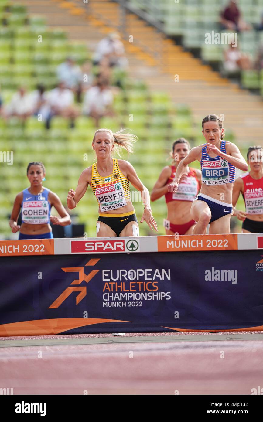 Lea MEYER participating in the 3000m steeplechase of the European ...