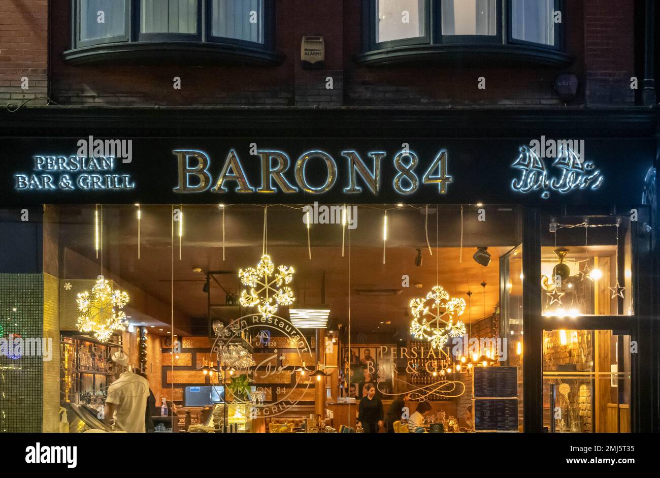 Baron84, a Persian Bar & Grill on Bold Street in Liverpool Stock Photo ...