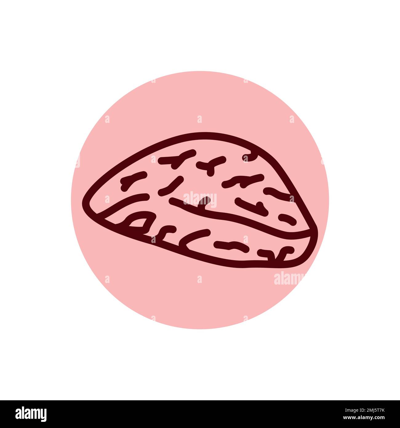 Beef rump color line icon. Cutting meat. Pictogram for web page, mobile ...