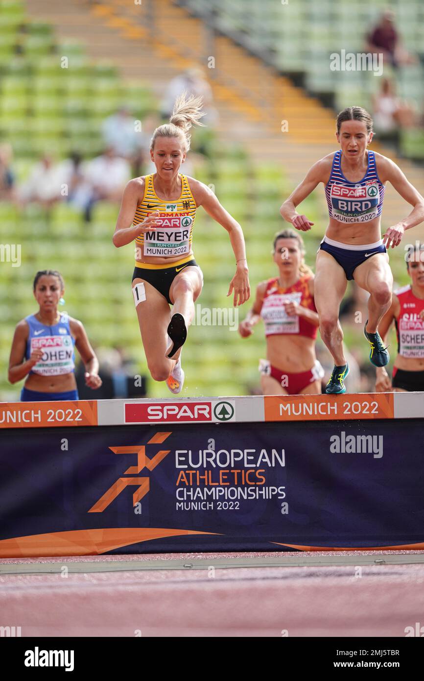 Lea MEYER participating in the 3000m steeplechase of the European ...
