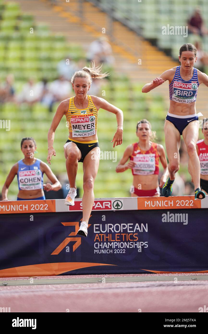 Lea MEYER participating in the 3000m steeplechase of the European ...