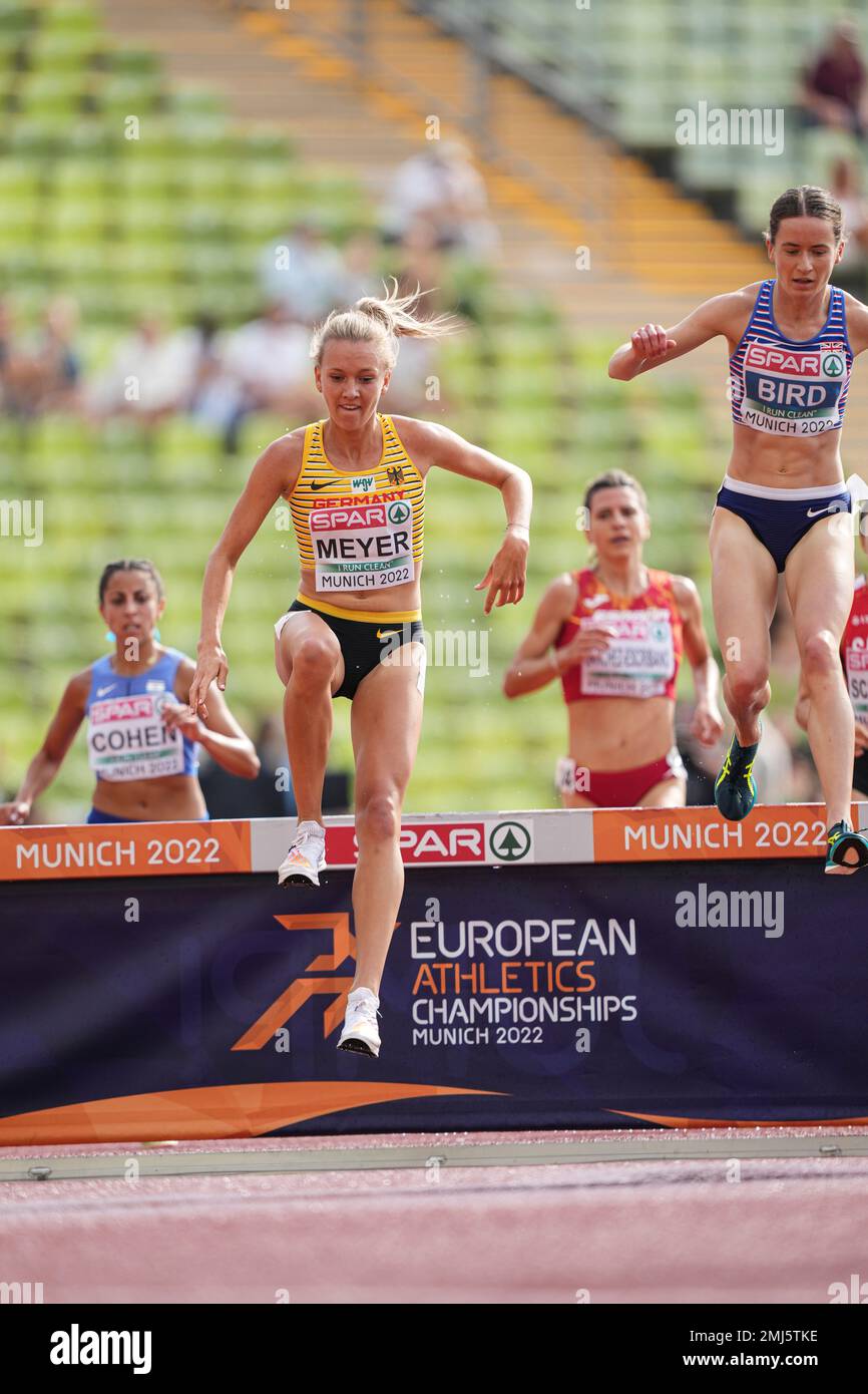 Lea MEYER participating in the 3000m steeplechase of the European ...