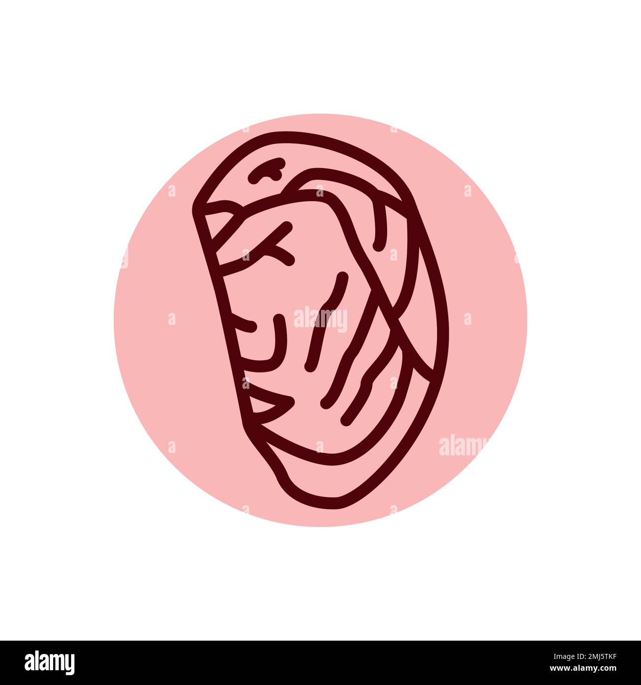 Ribeye beef steak color line icon. Cutting meat. Pictogram for web page ...