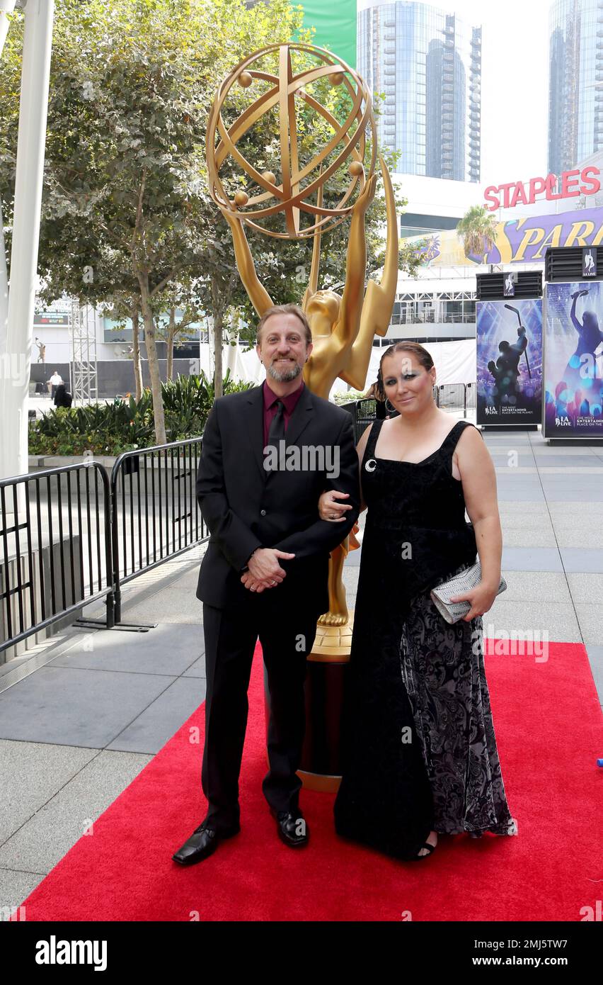 EXCLUSIVE - Matthew Hunt, left, and Angela Hunt arrive at night two of ...