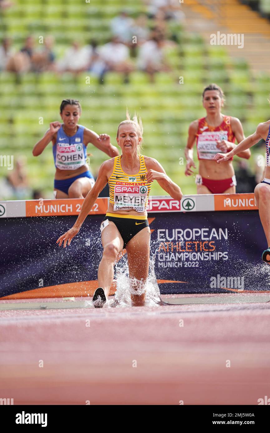 Lea MEYER participating in the 3000m steeplechase of the European ...