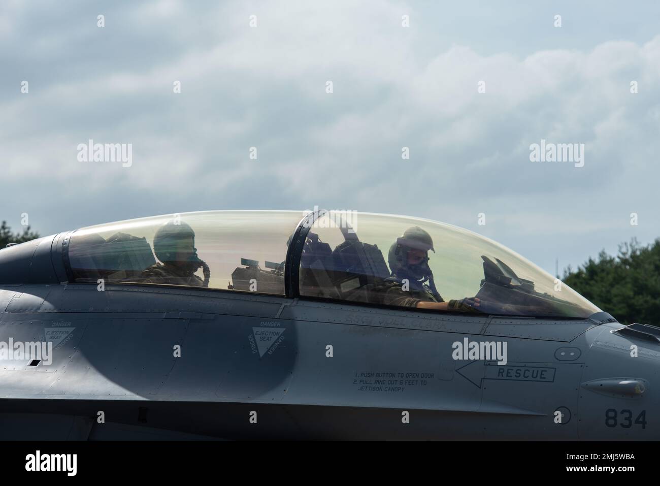 U.S. Air Force Lt. Gen. James Jacobson, left, Pacific Air Forces deputy ...