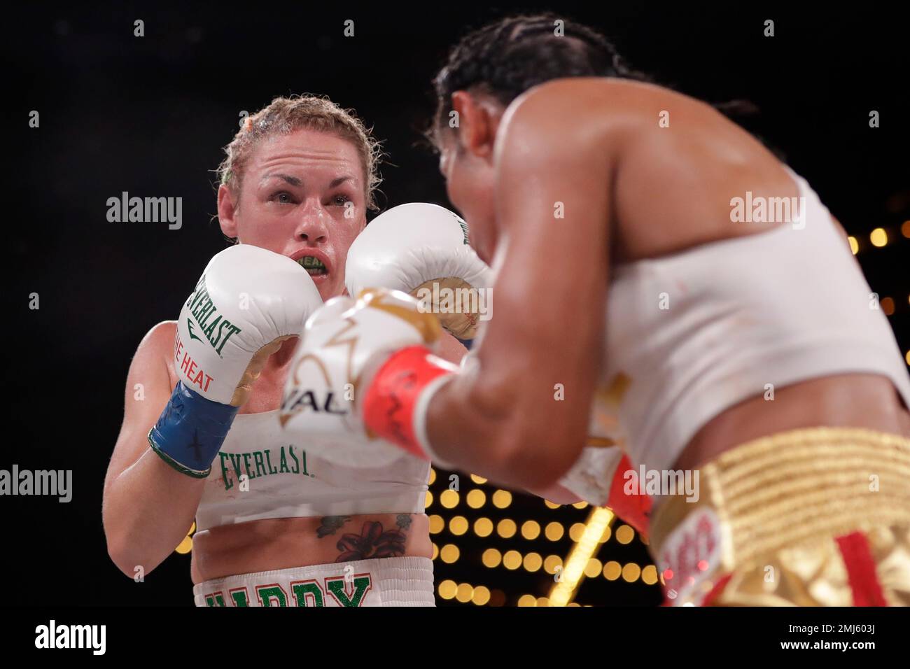Heather Hardy during the fifth round of a WBO world female ...