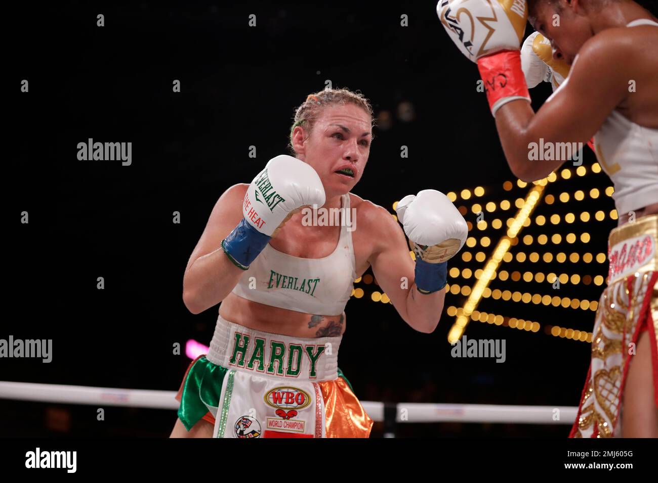 Heather Hardy during the eighth round of a WBO world female ...