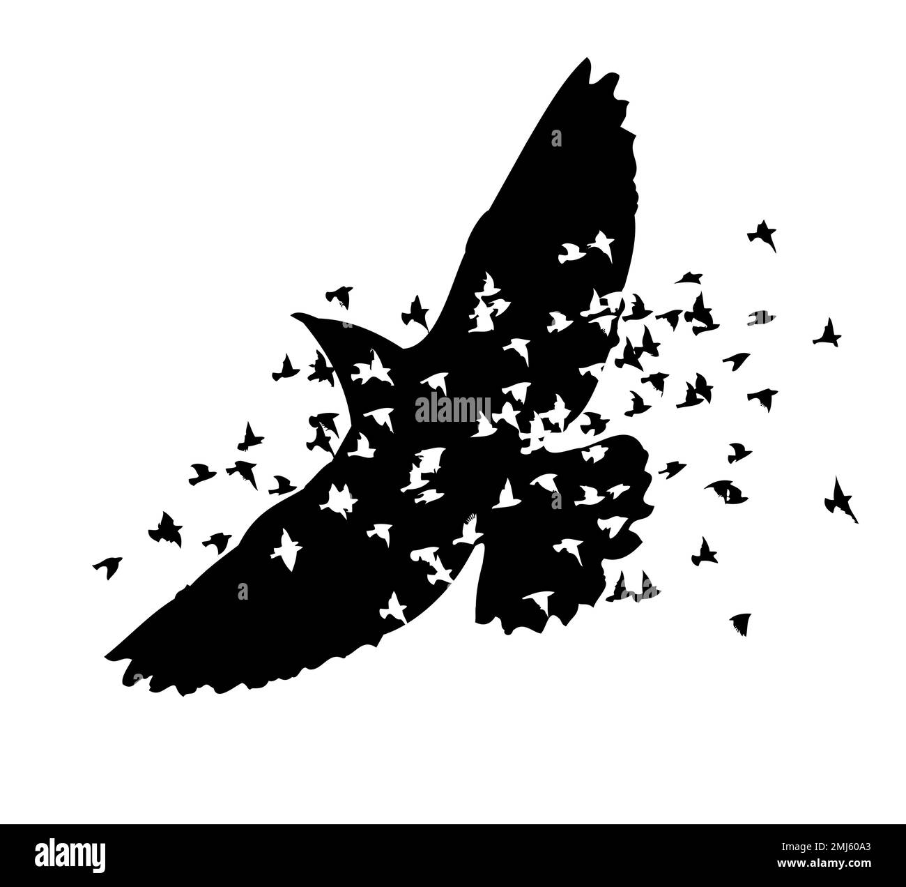 Abstract bird silhouette. Vector illustration Stock Vector Image & Art ...