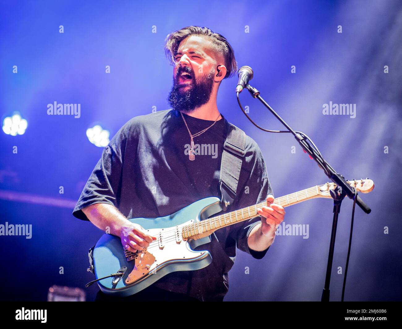 Josiah J Manning on guitar Stock Photo - Alamy