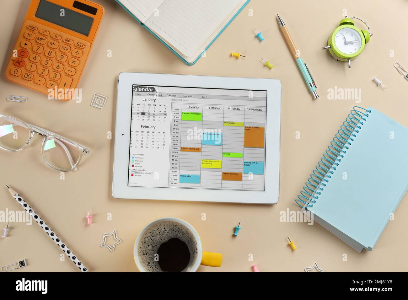 Electronic calculator and calendar hi-res stock photography and images ...