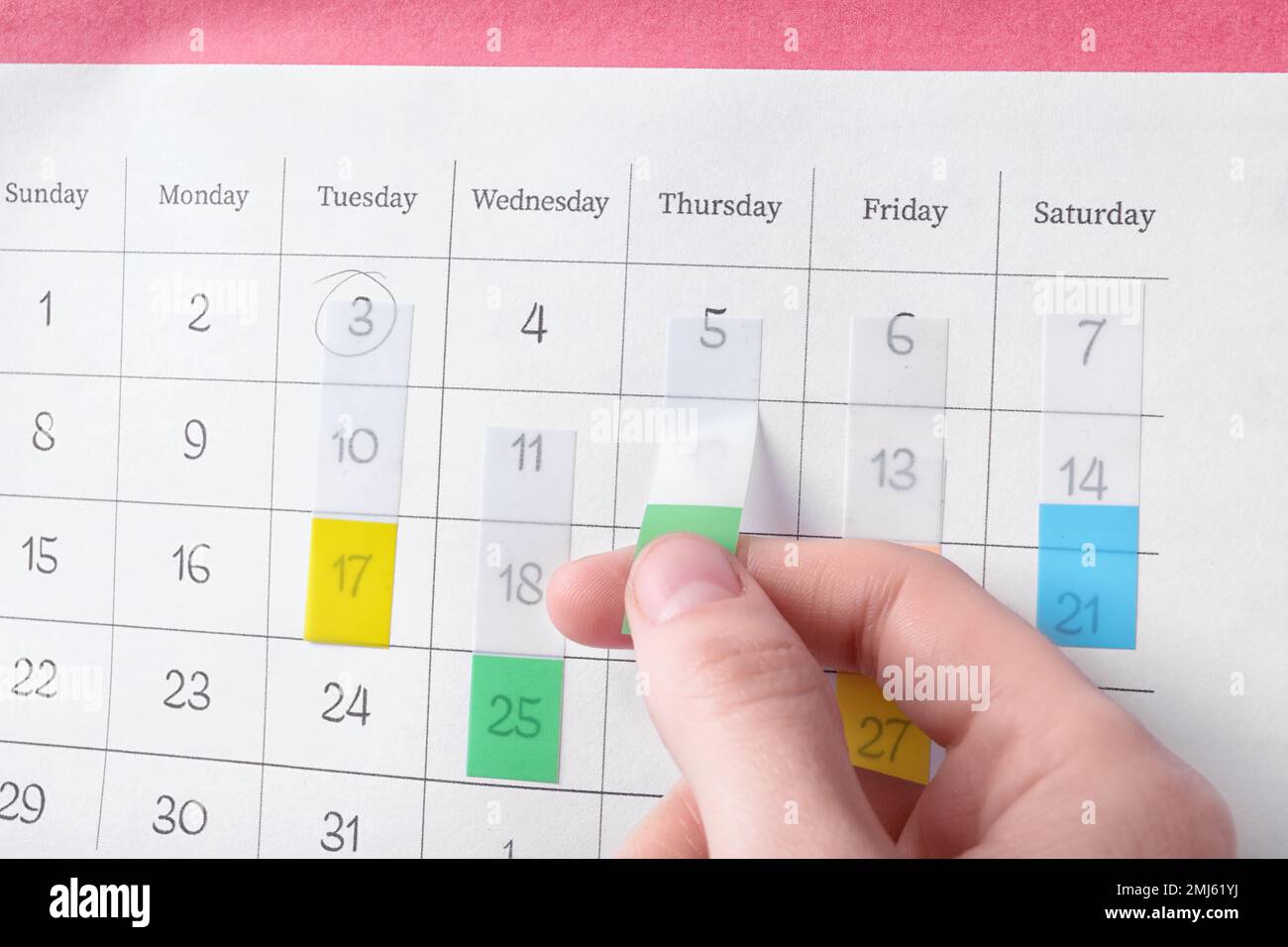 Sticker calendar hi-res stock photography and images - Alamy