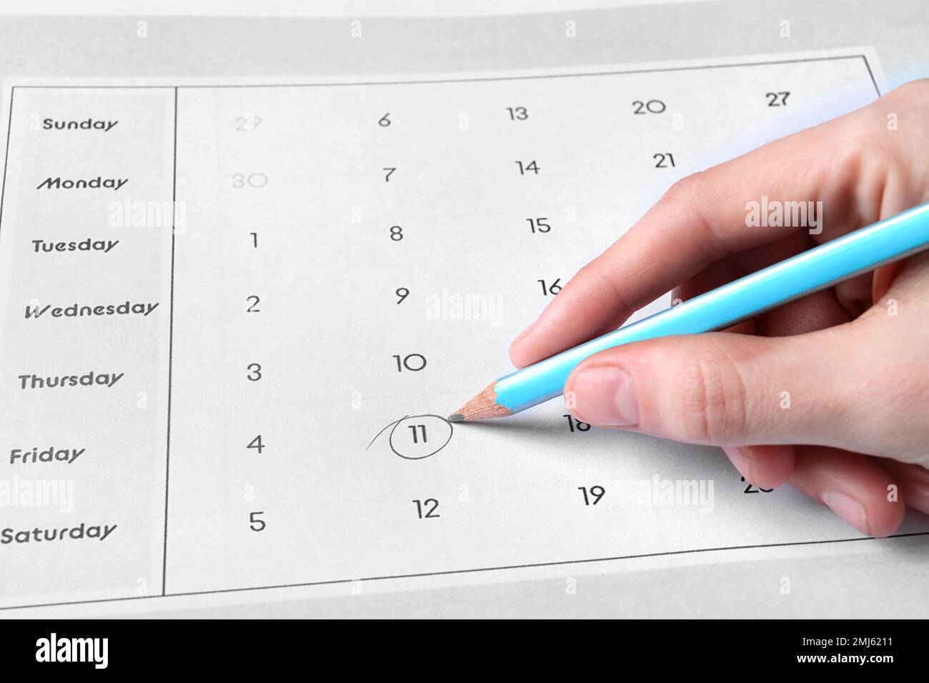 Mark birthday in month calendar hi-res stock photography and images - Alamy