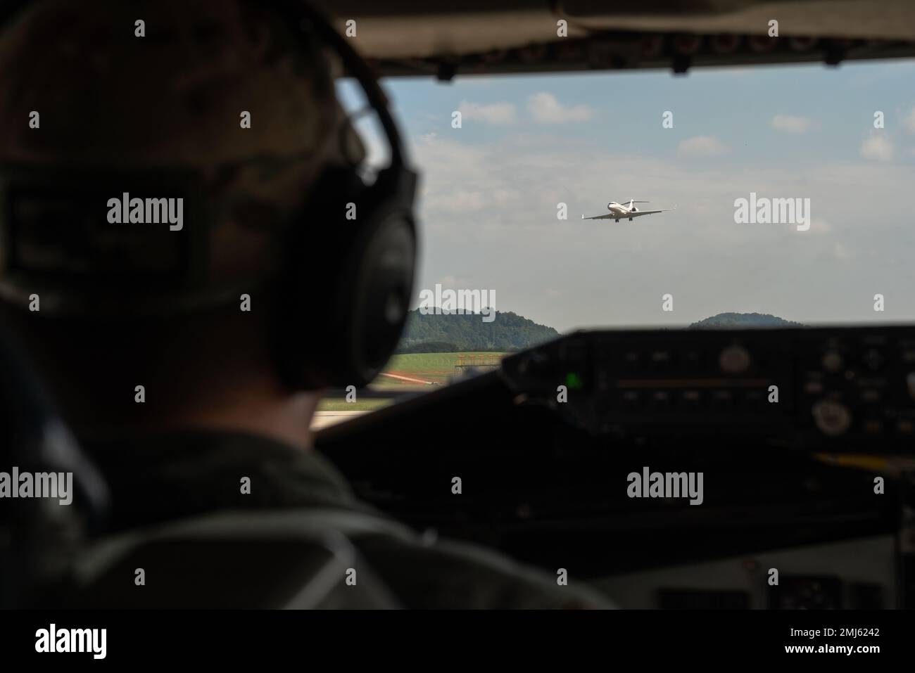 U.S. Air Force Maj. Bryan Blank, 50th Air Refueling Squadron pilot ...