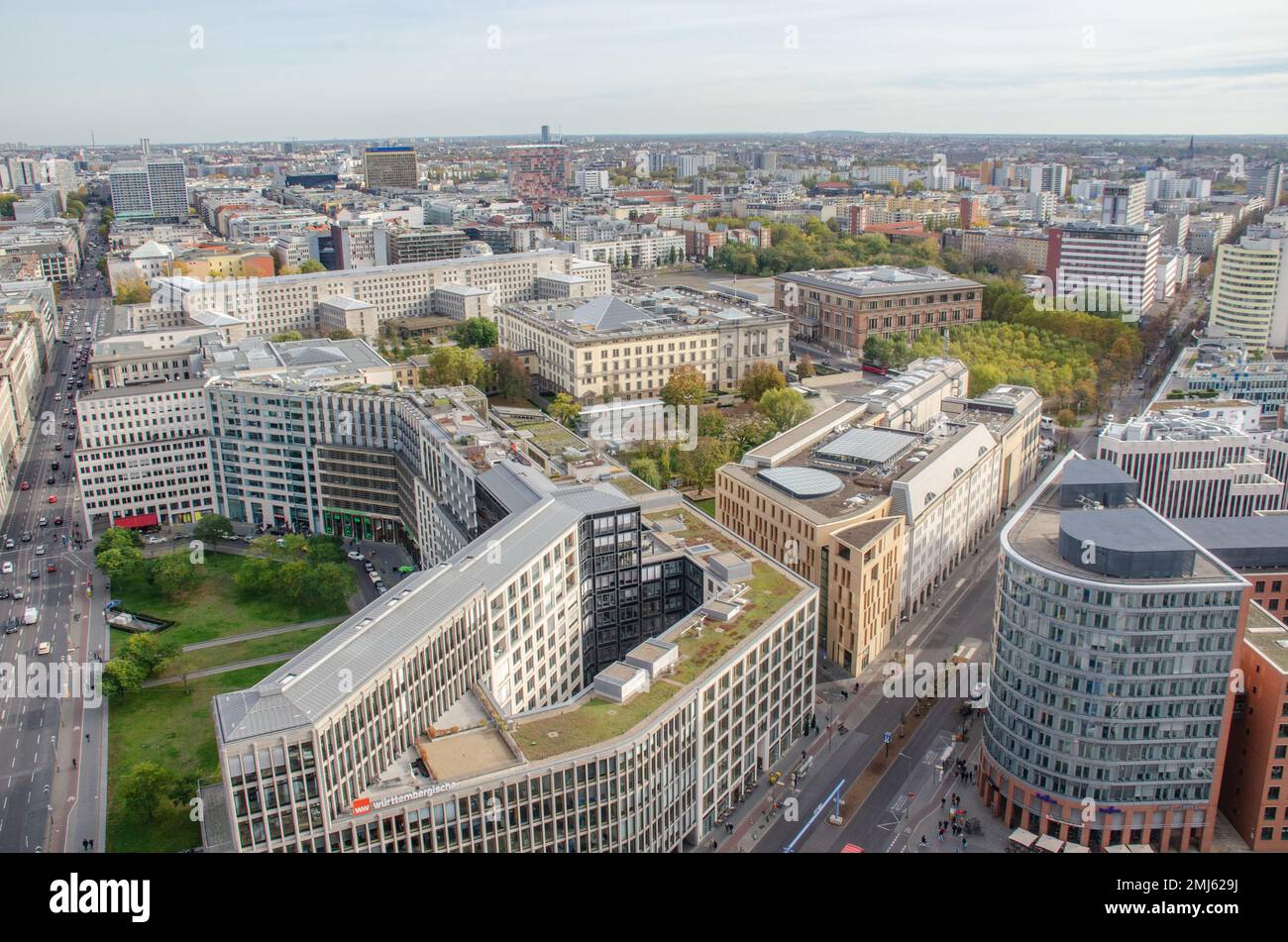 Berlin September 2019: View of a skyscraper on Berlin Mitte Stock Photo ...