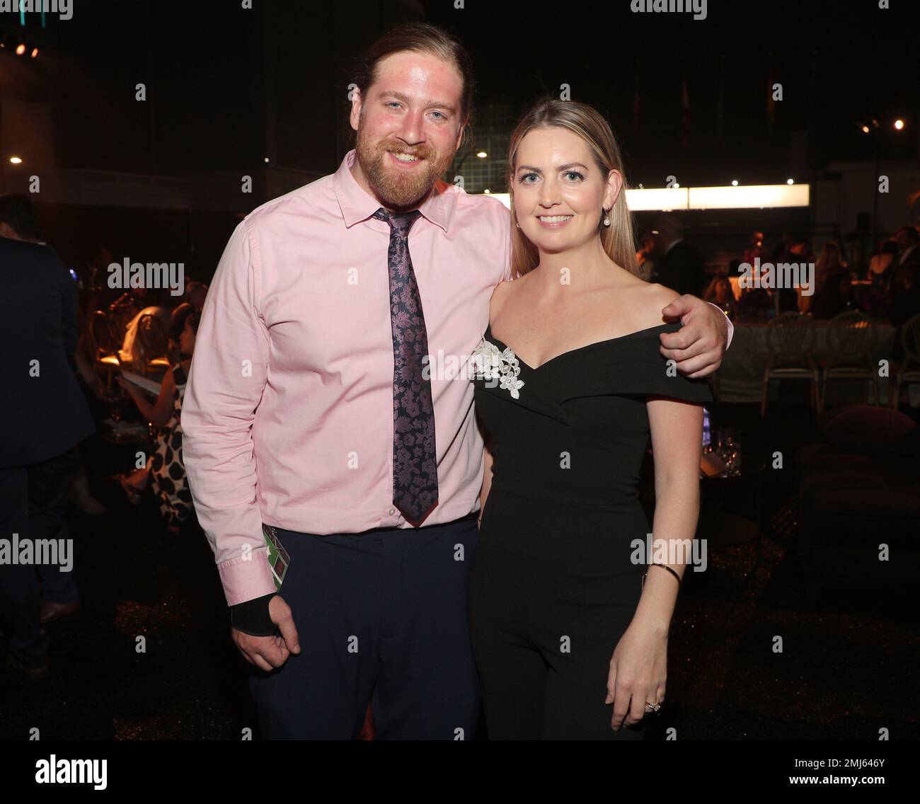 Sam Ball, left, and Siobhan Carroll attend the Governors Ball during ...