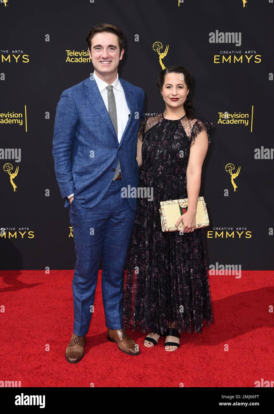 Matt Gehring, left, and Shaina Taub arrive at night one of the ...