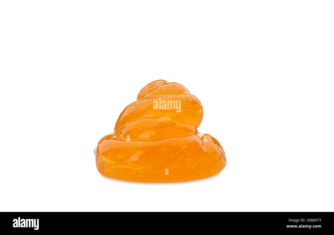 Orange slime isolated on white. Antistress toy Stock Photo - Alamy