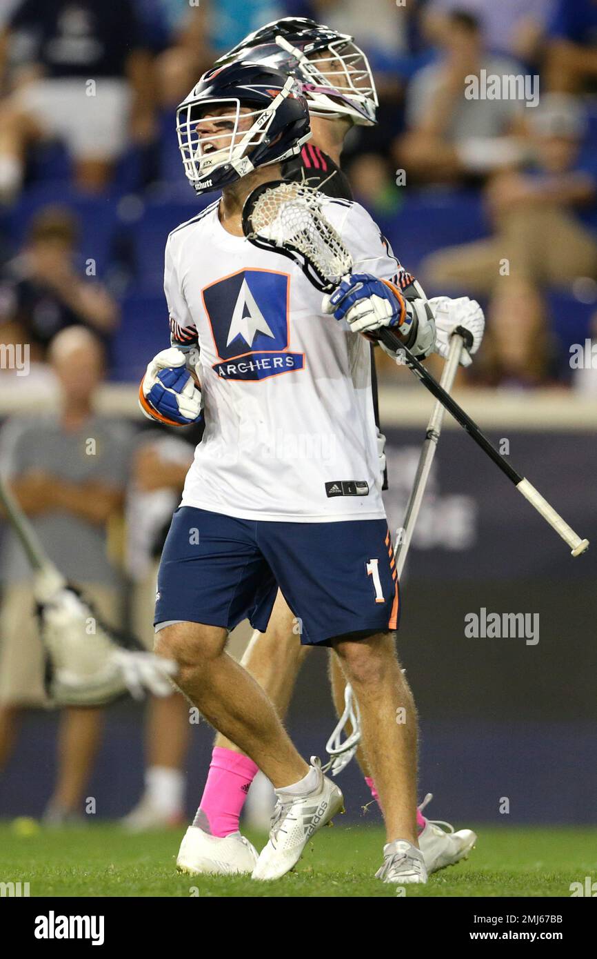 Archers' Marcus Holman (1), celebrates a goal against the Chrome ...