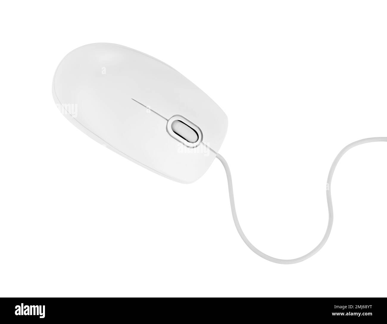 Modern wired optical mouse isolated on white, top view Stock Photo - Alamy