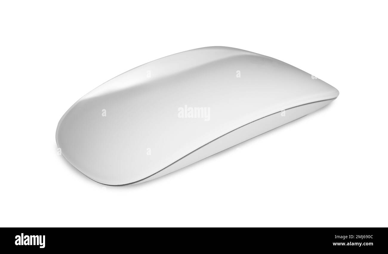 Modern wireless optical mouse isolated on white Stock Photo - Alamy