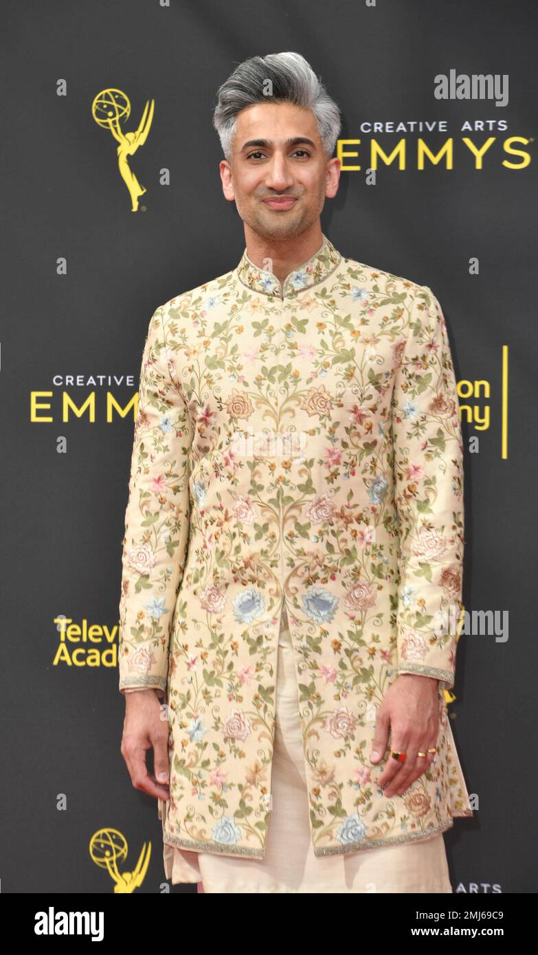 Tan France arrives at night one of the Creative Arts Emmy Awards on ...