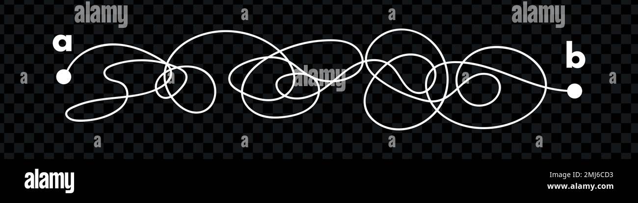 Path concept. Plans in real life. Point b and a. Find real way distance ...