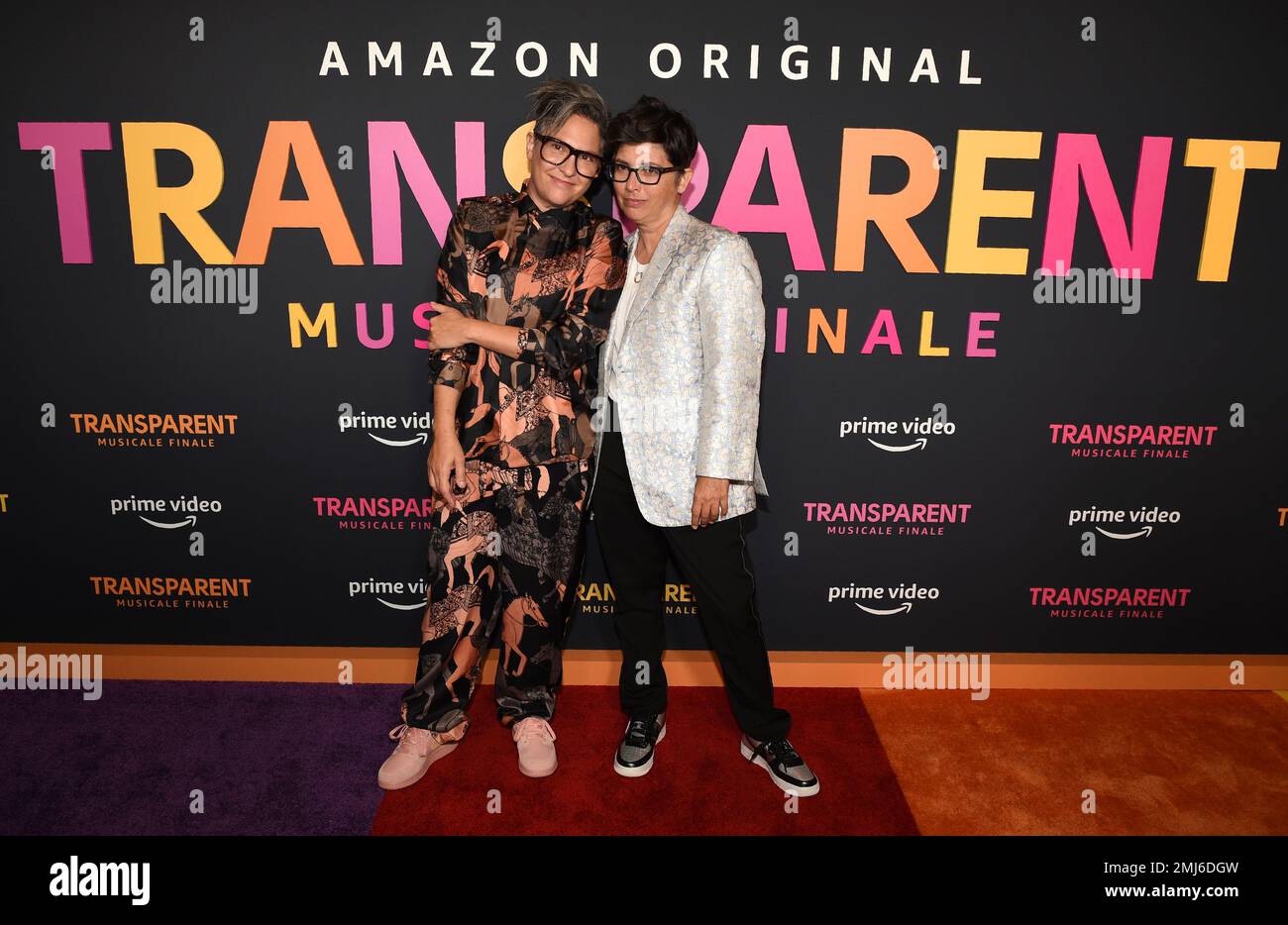 Creator/executive producer Jill Soloway, left, poses with her sister ...