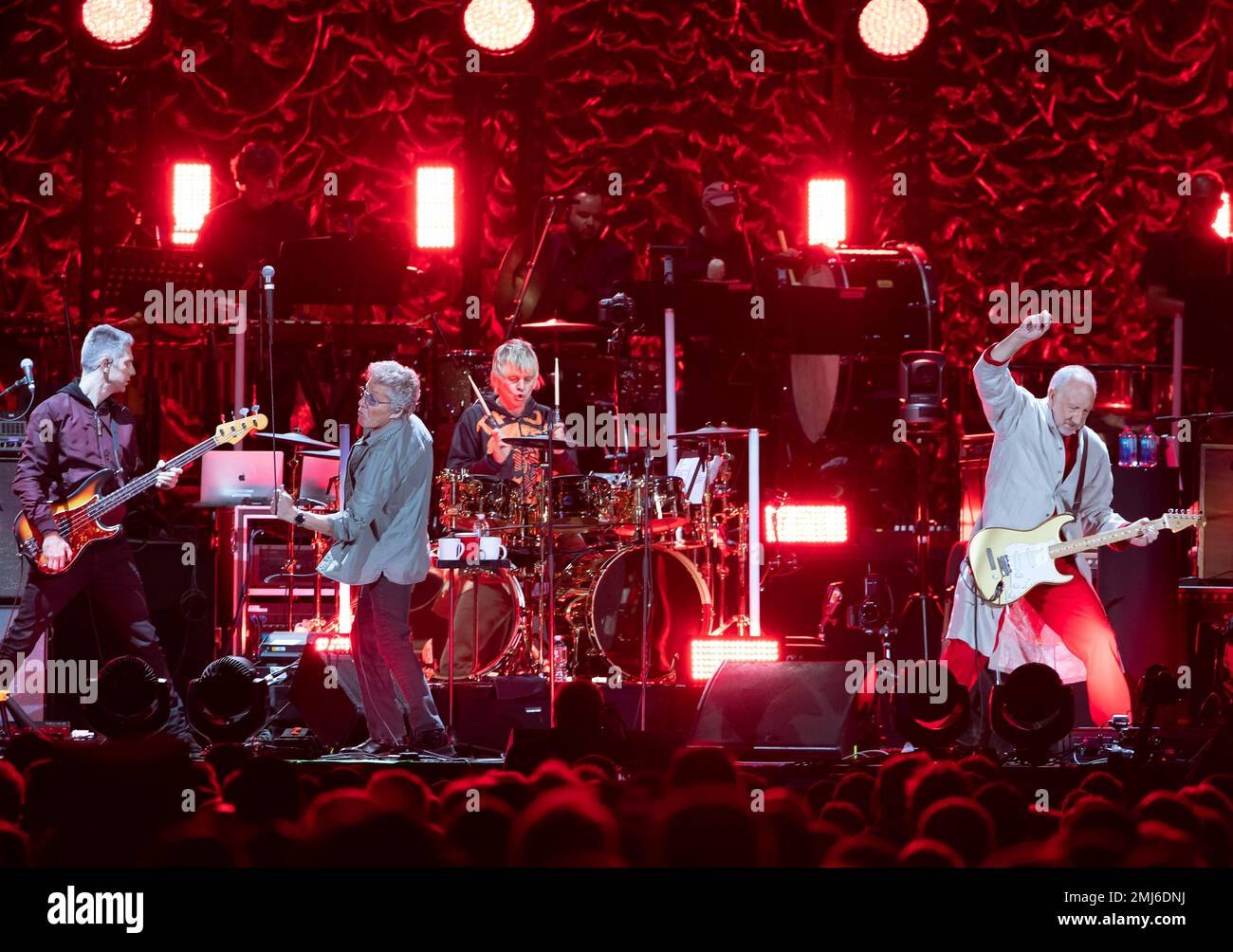 The Who's, from left, Jon Button, Roger Daltrey, Zak Starkey and Pete ...