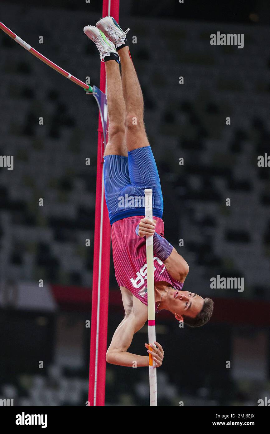 KC Lightfoot (USA) competing in the Men's Pole Vault at the 2020 (2021 ...